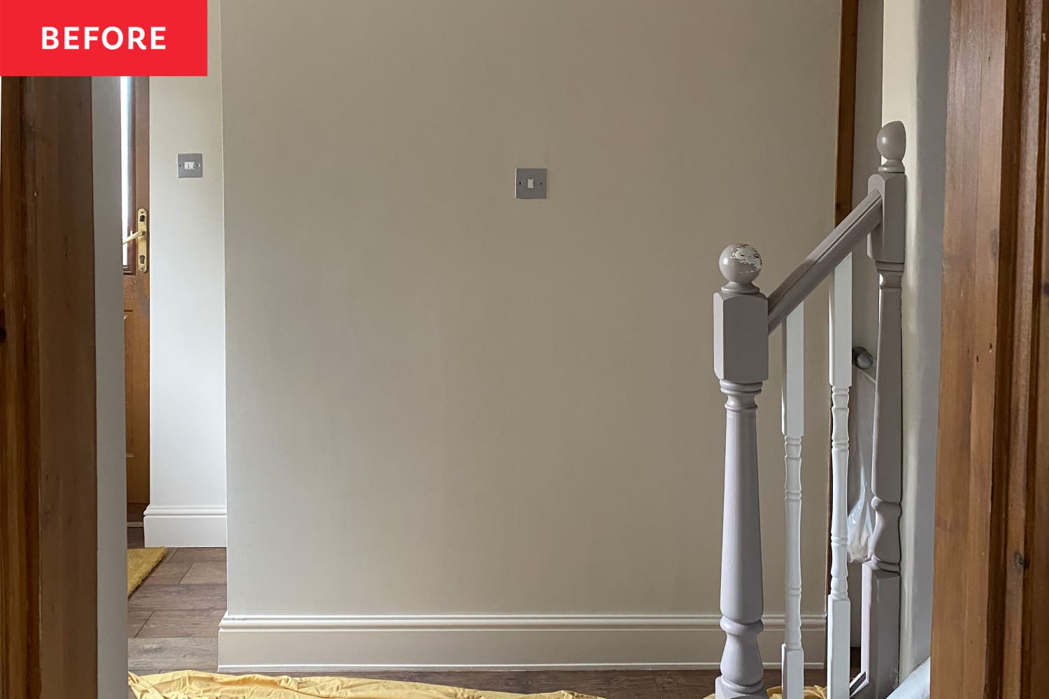 A “Plain” Entryway Gets a Faux Tile Paint Makeover for $30 | Apartment ...