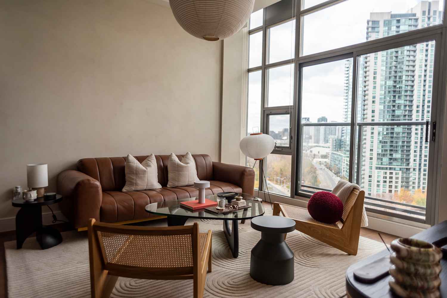 See Inside a Toronto Loft With Burgundy Marble Kitchen | Apartment Therapy