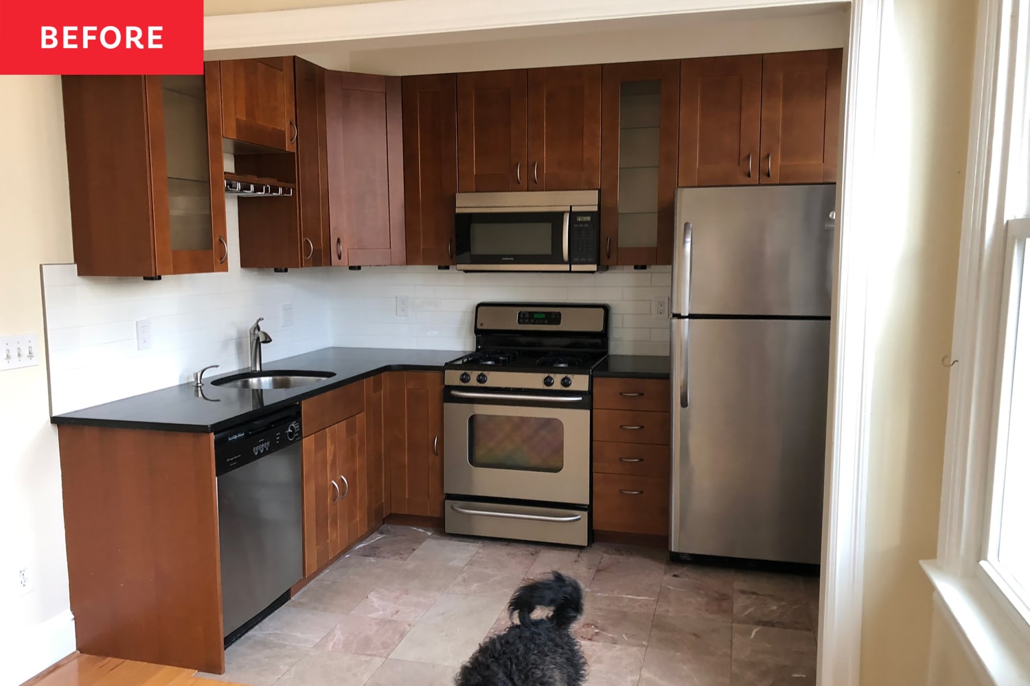 Dramatic Purple Cabinets Transform a 2000s Kitchen | Apartment Therapy