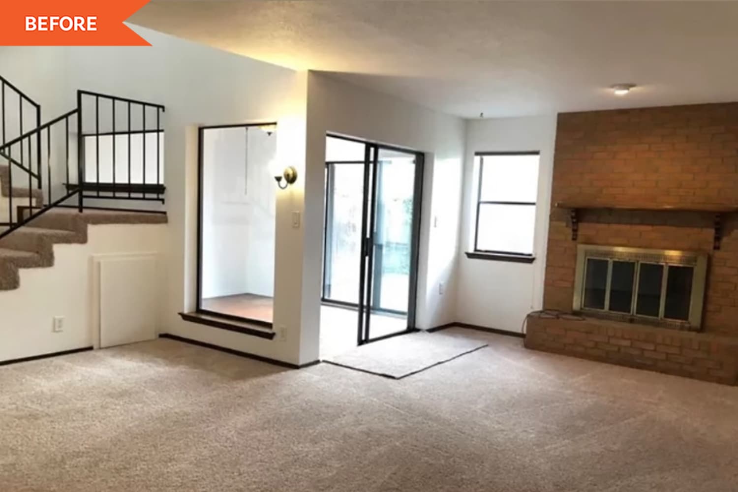 A Living Room Gets Fireplace and Flooring Redos - Before and After ...