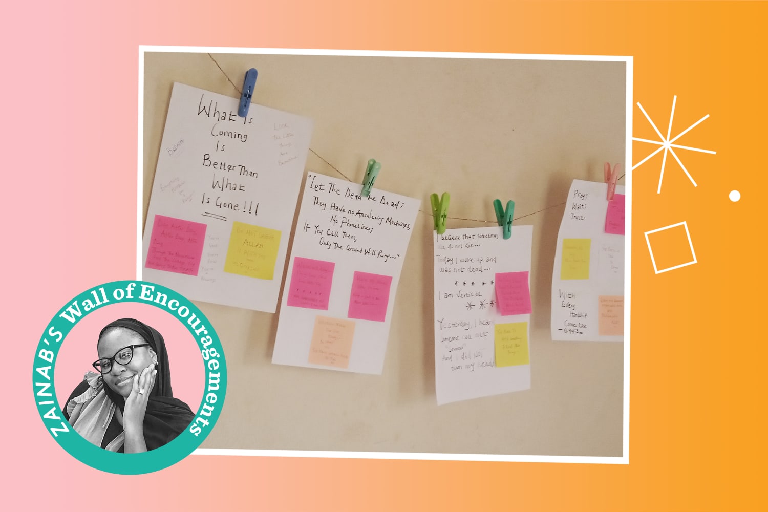 My Wall of Encouragements Might be "Unsophisticated," But it Inspires ...