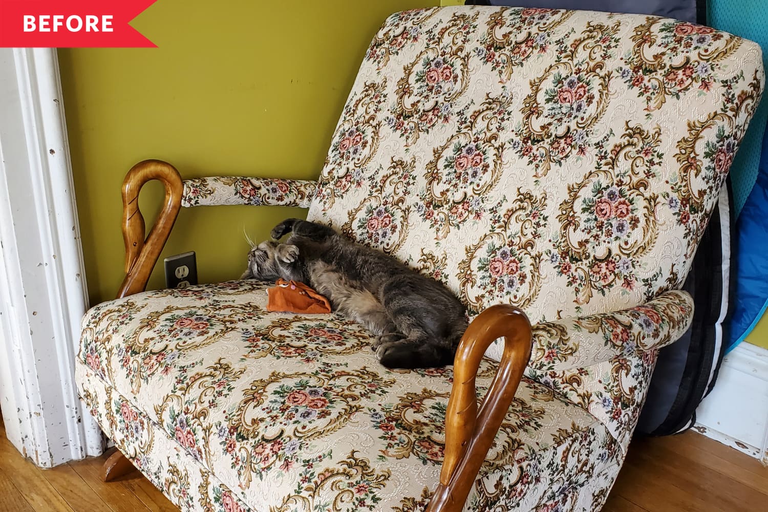 Glam Vintage Upholstered Chair Redo | Apartment Therapy