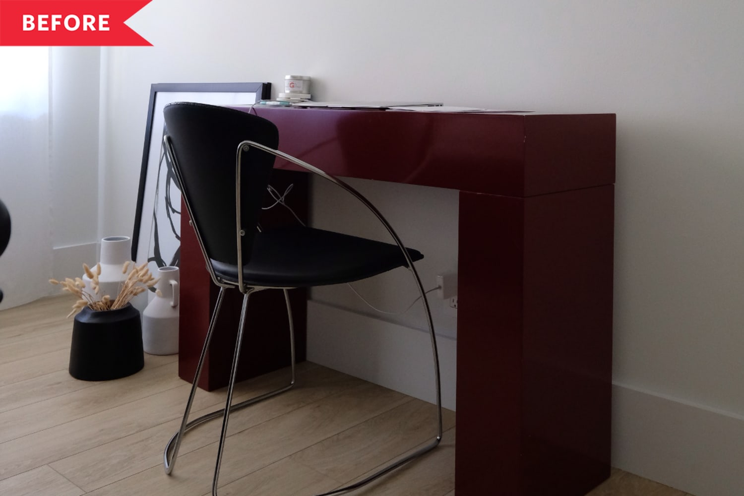 Thrifted Desk Transformation - Cool Idea for Thrifted Desk | Apartment ...