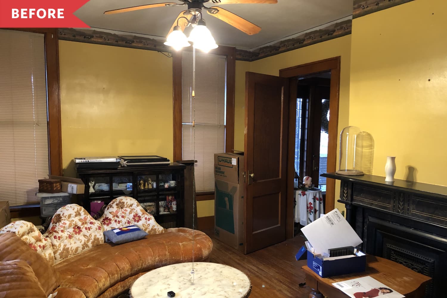 Dramatic Living Room Redo - Before and After Photos Pink Living Room ...