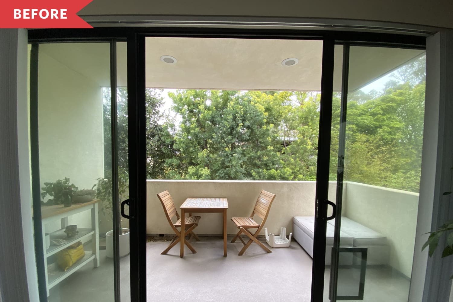 Plain Patio Redo - Before and After Patio with Pizza Oven | Apartment ...