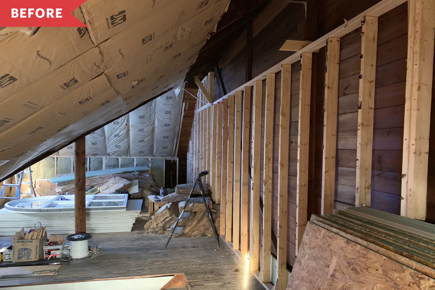 Unfinished Attic Redo Turned Bedroom | Apartment Therapy