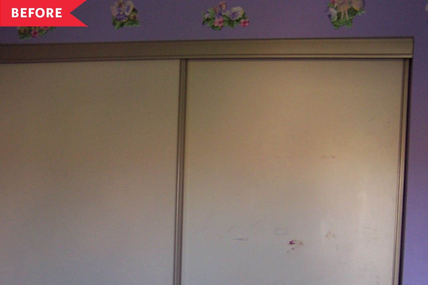 Closet Doors Painted Pattern Redo - Before and After Photos | Apartment ...