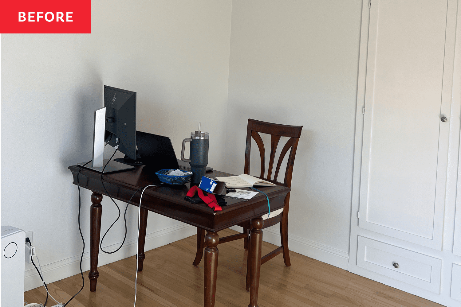 Dramatic Navy Home Office Redo - Before and After Photos | Apartment ...