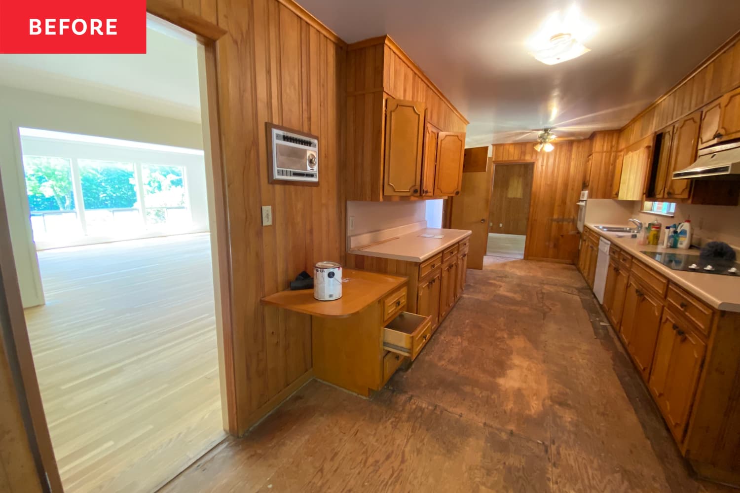1960s Kitchen Redo with Green Cabinets: Before & After Photos ...
