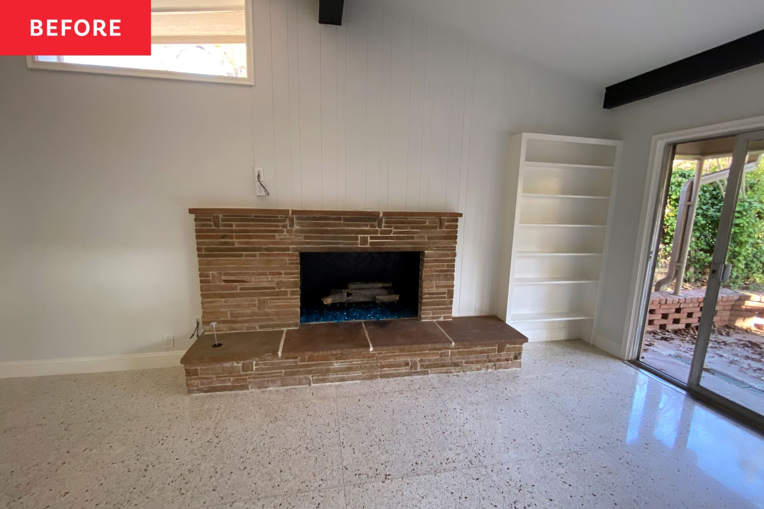 A $700 Hearth Makeover Saves the Authentic Mid-Century Wooden Paneling ...