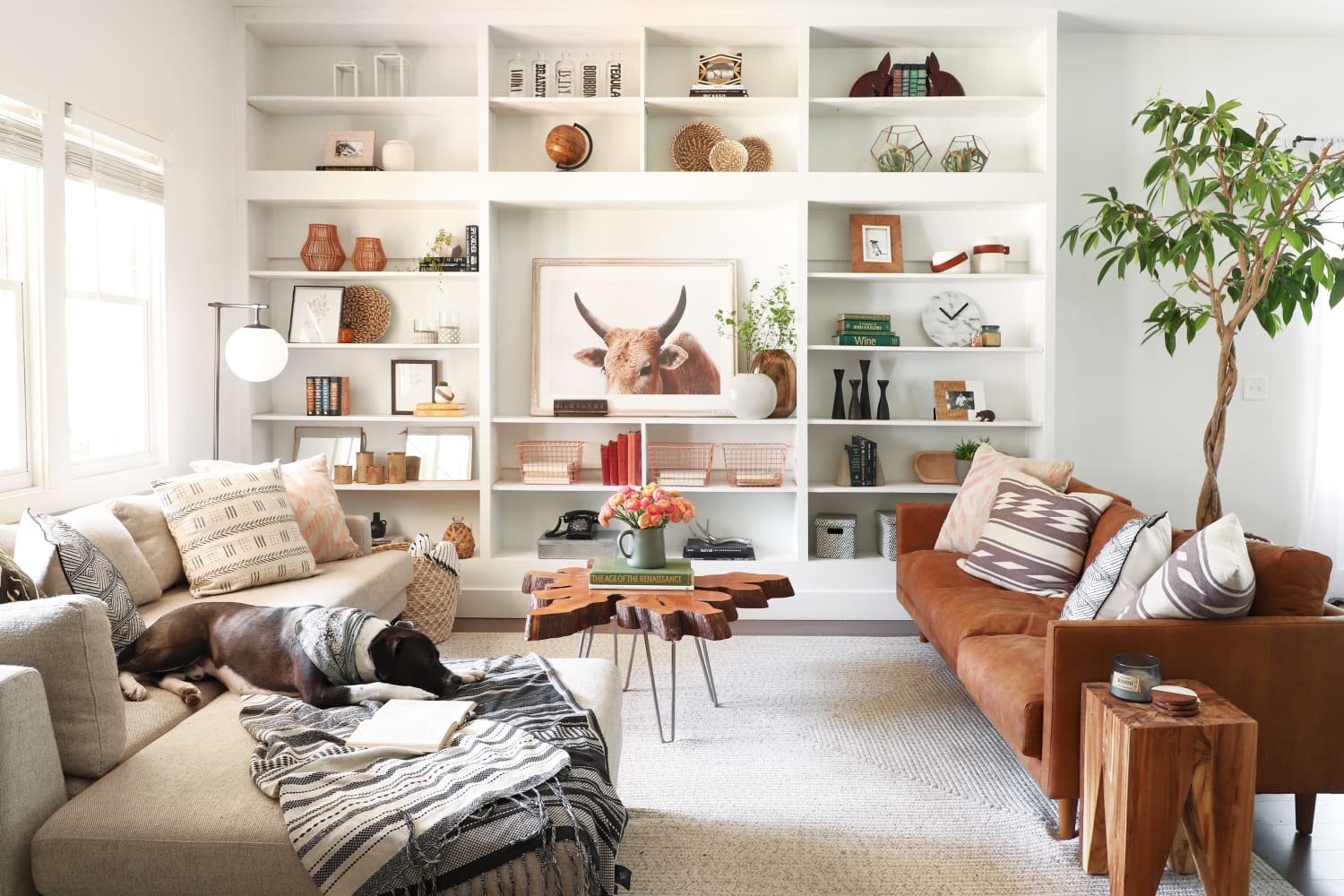 Dust Living Room Shelves - Spring Cleaning Cure 2021 | Apartment Therapy