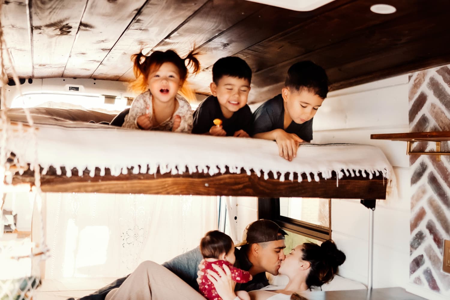 60-Square-Foot Converted Van Home for Family of 6 | Apartment Therapy