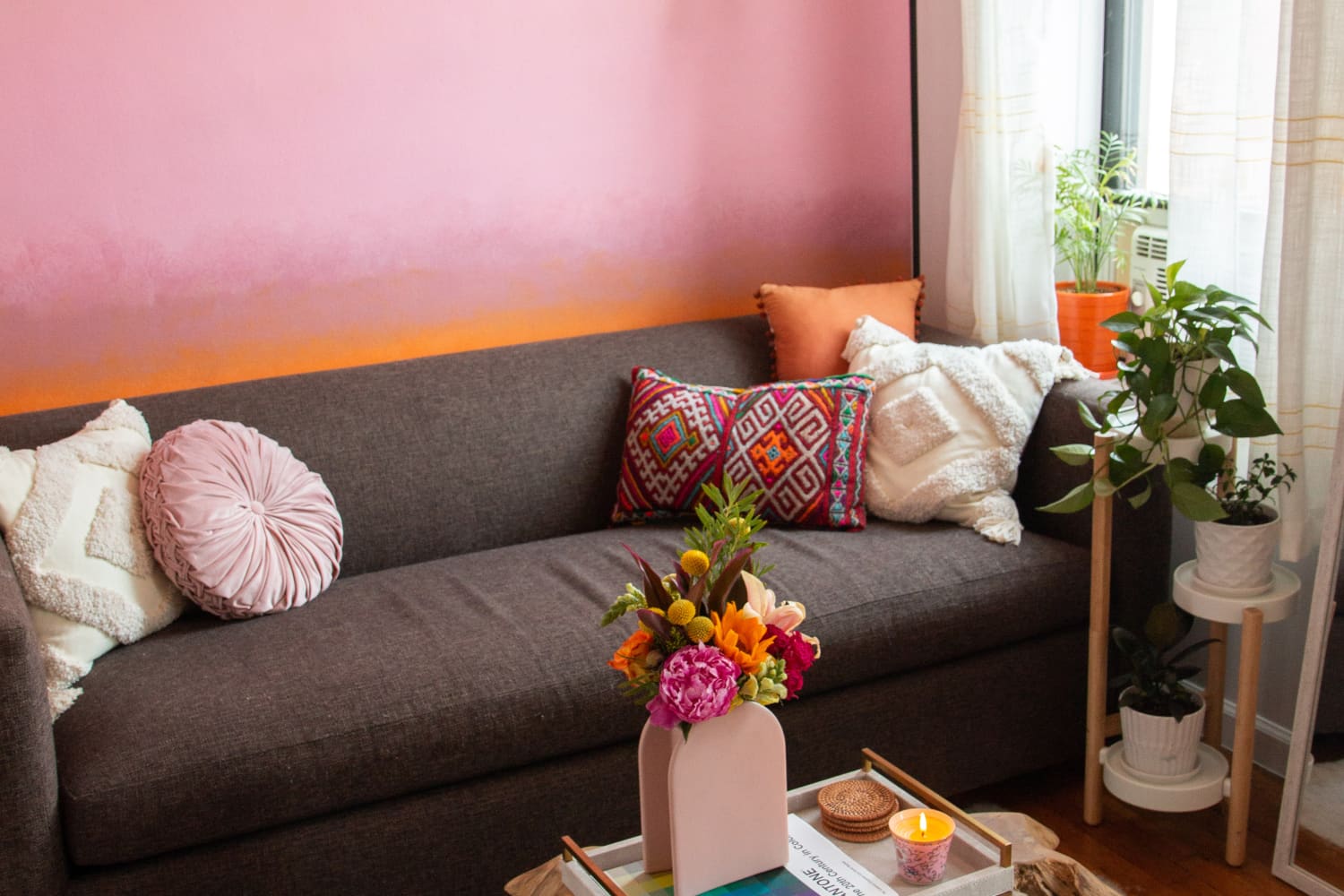 Small NYC Rental With Colorful Murals | Apartment Therapy
