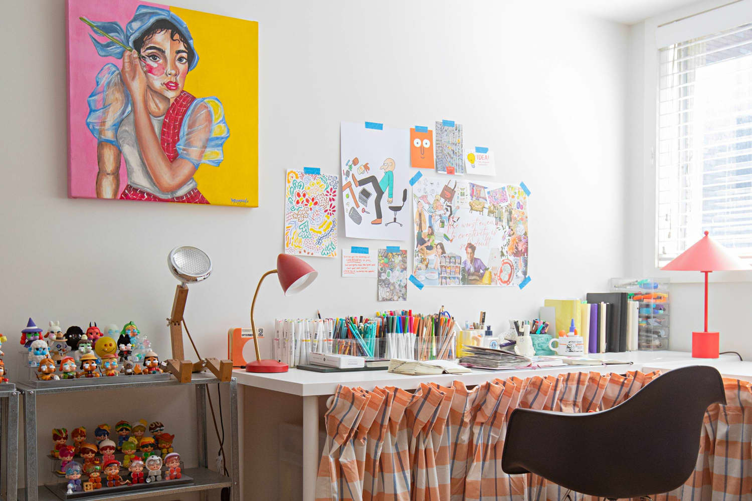 Hide Desk Clutter With an Easy IKEA Curtain Hack | Apartment Therapy