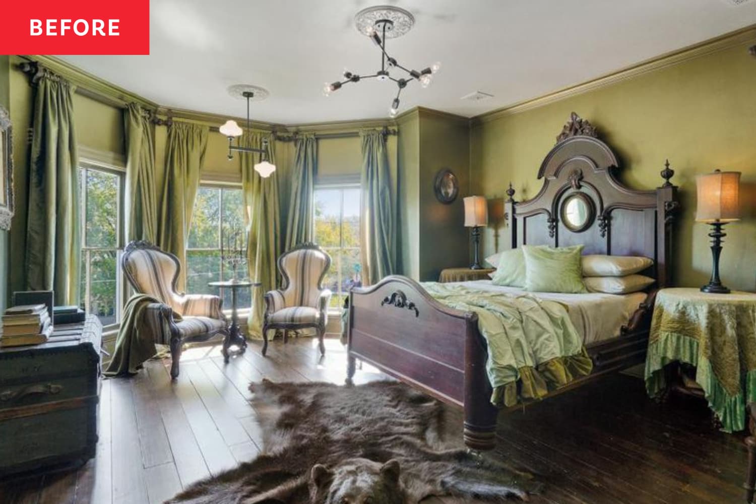An "Overbearing" Green Bedroom Gets a Cottagecore Makeover | Apartment ...