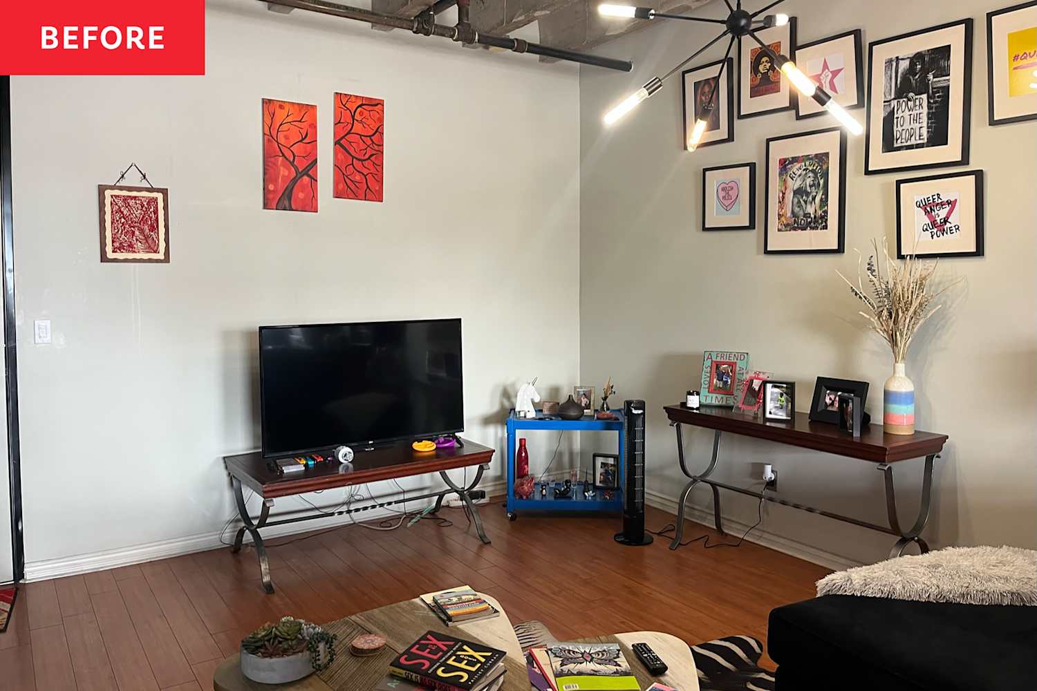 This Pink Living Room Makeover Uses the Best IKEA Hack | Apartment Therapy