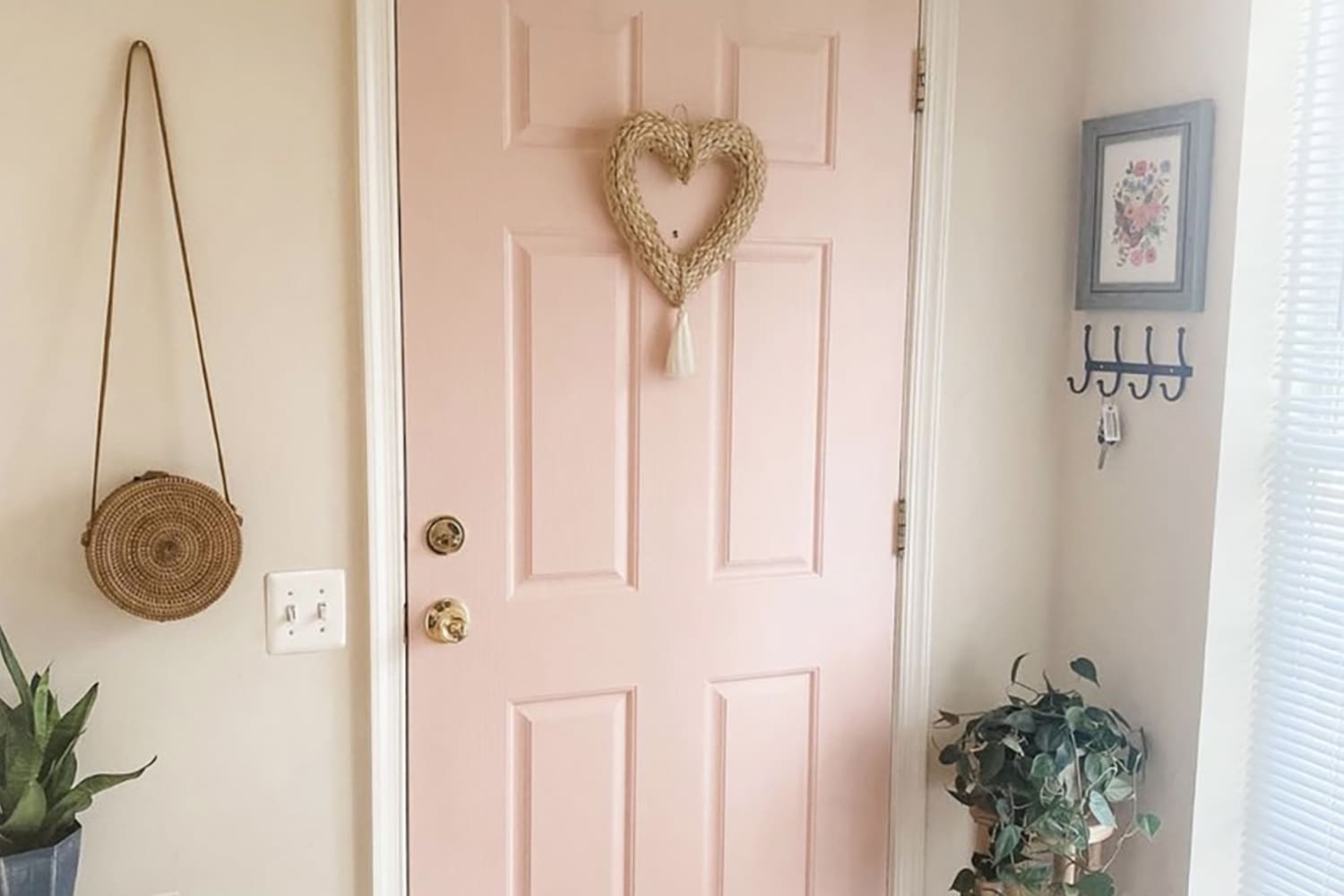 DIY Paint Front Door Interior — Why I Love My Pink Front Door ...