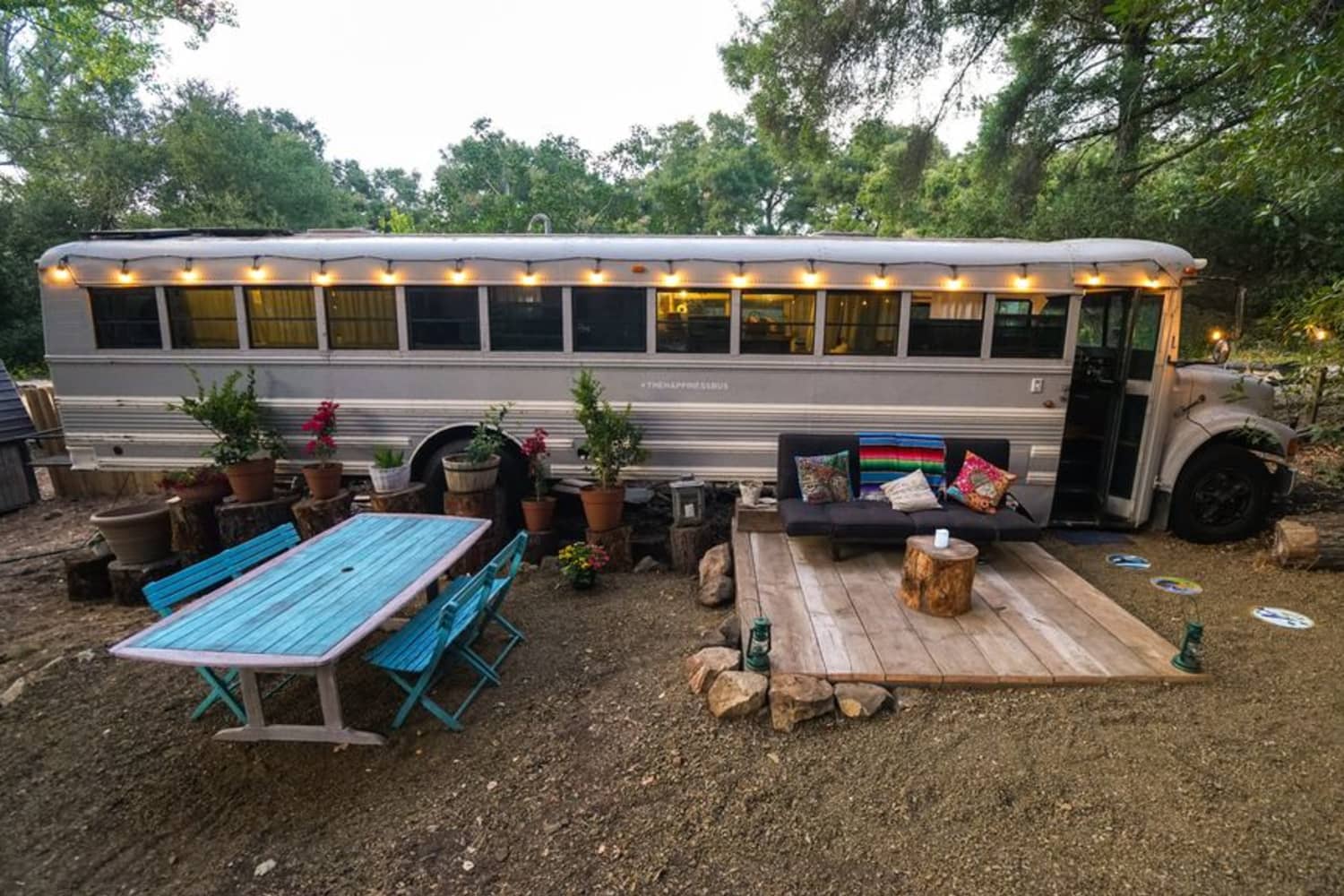 Tiny House Converted School Bus Rental | Apartment Therapy