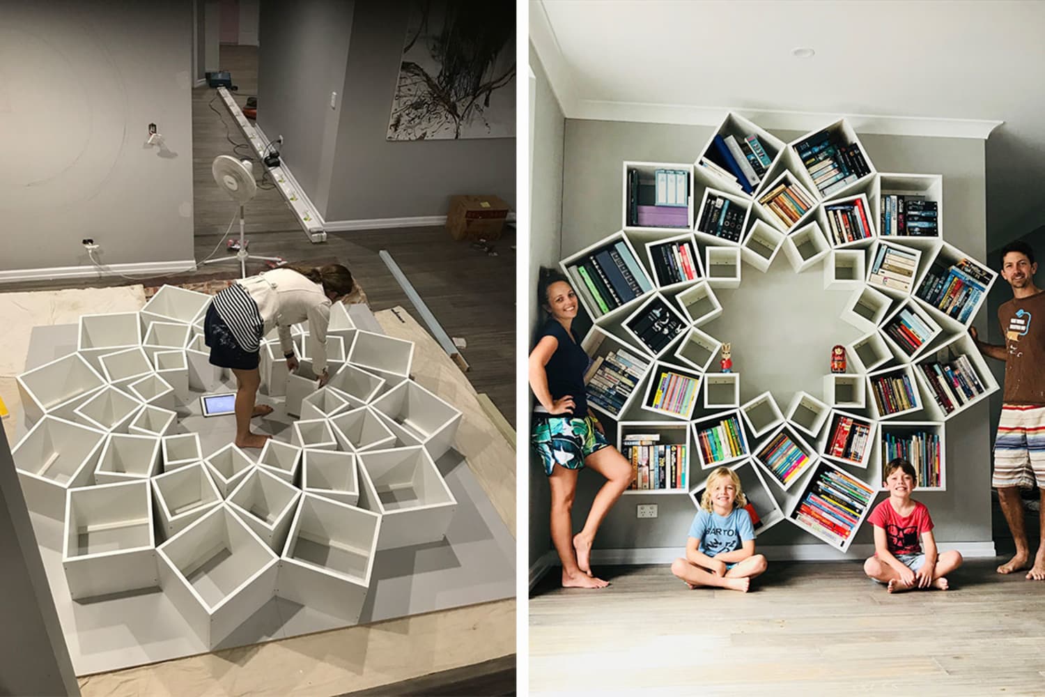 DIY bookshelf boxes project | Apartment Therapy