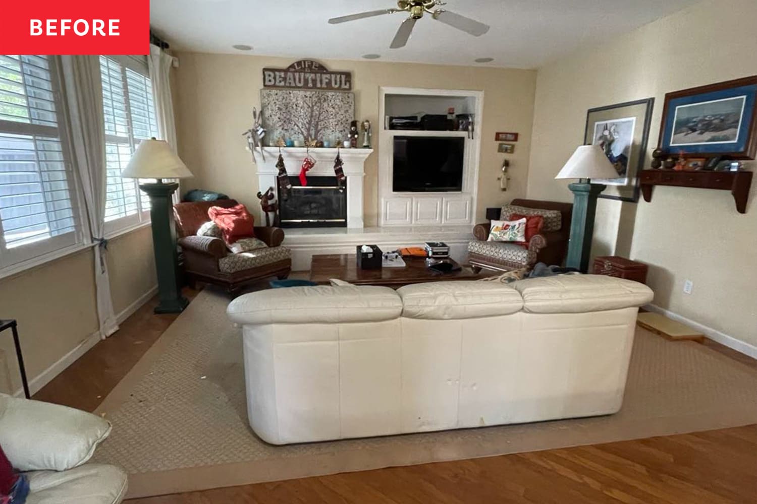 Cluttered Living Room Transformation (Before & After Photos ...