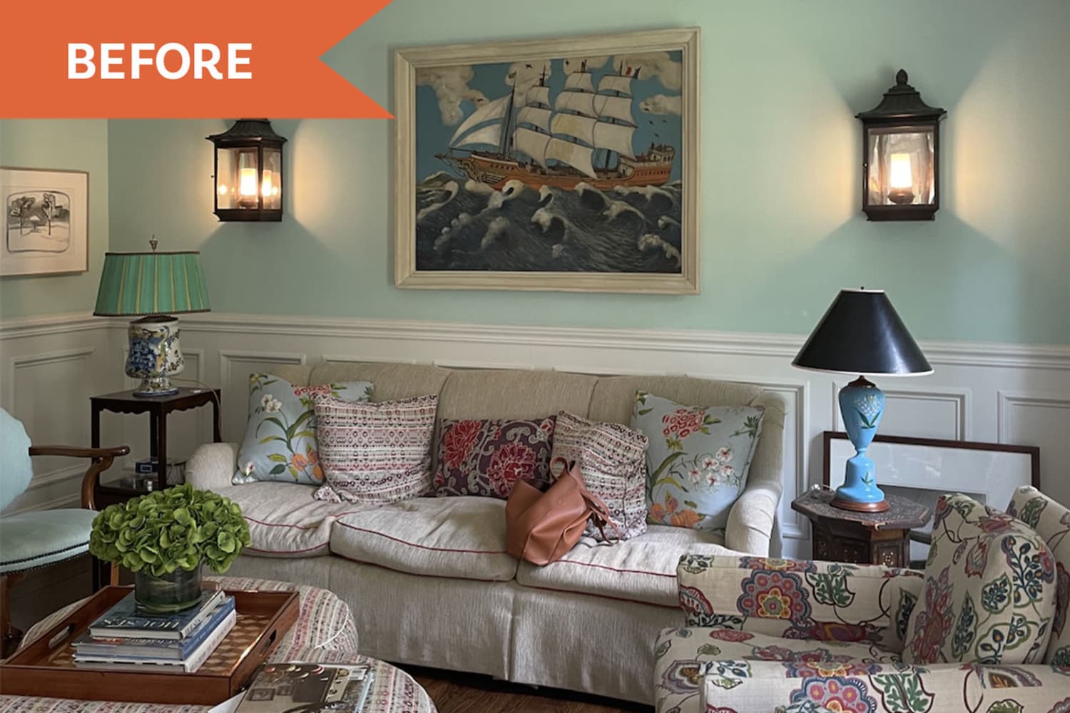 See How a Stager Turned a Cluttered Living Space into a Minimal Dining ...