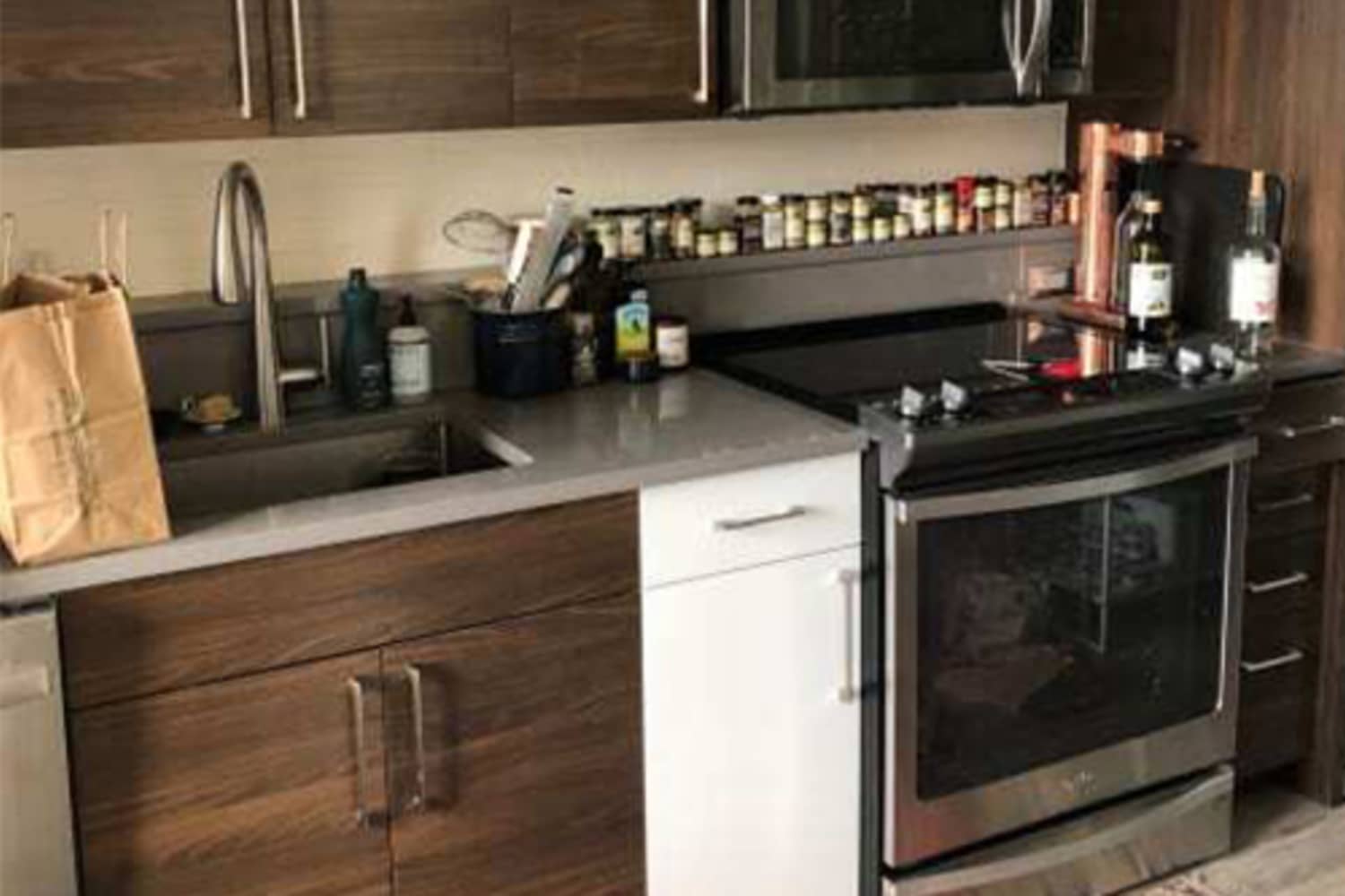 Builder Grade Rental Kitchen Makeovers with Contact Paper | The Kitchn