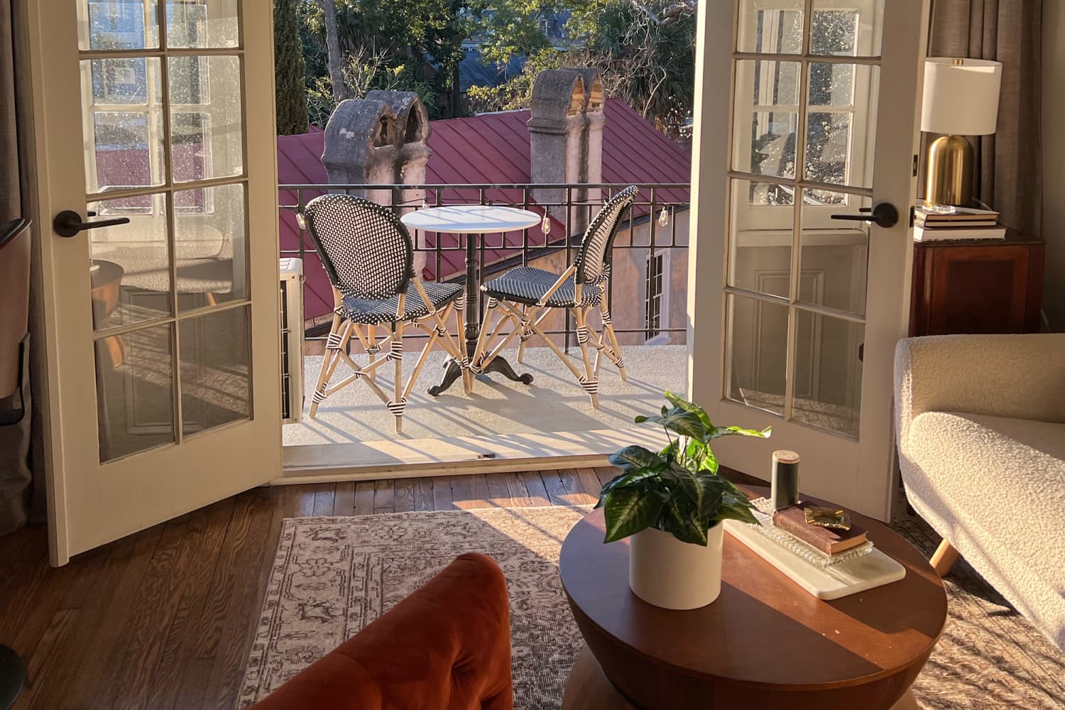 Before and After: A Tiny Terrace Gets a Luxe DIY Checkerboard Upgrade ...