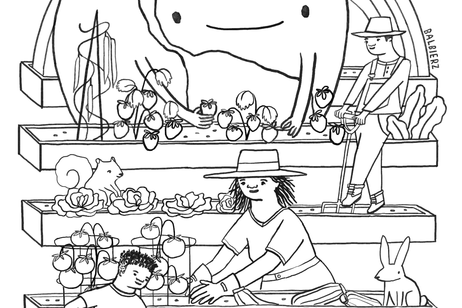 free coloring pages farmers market