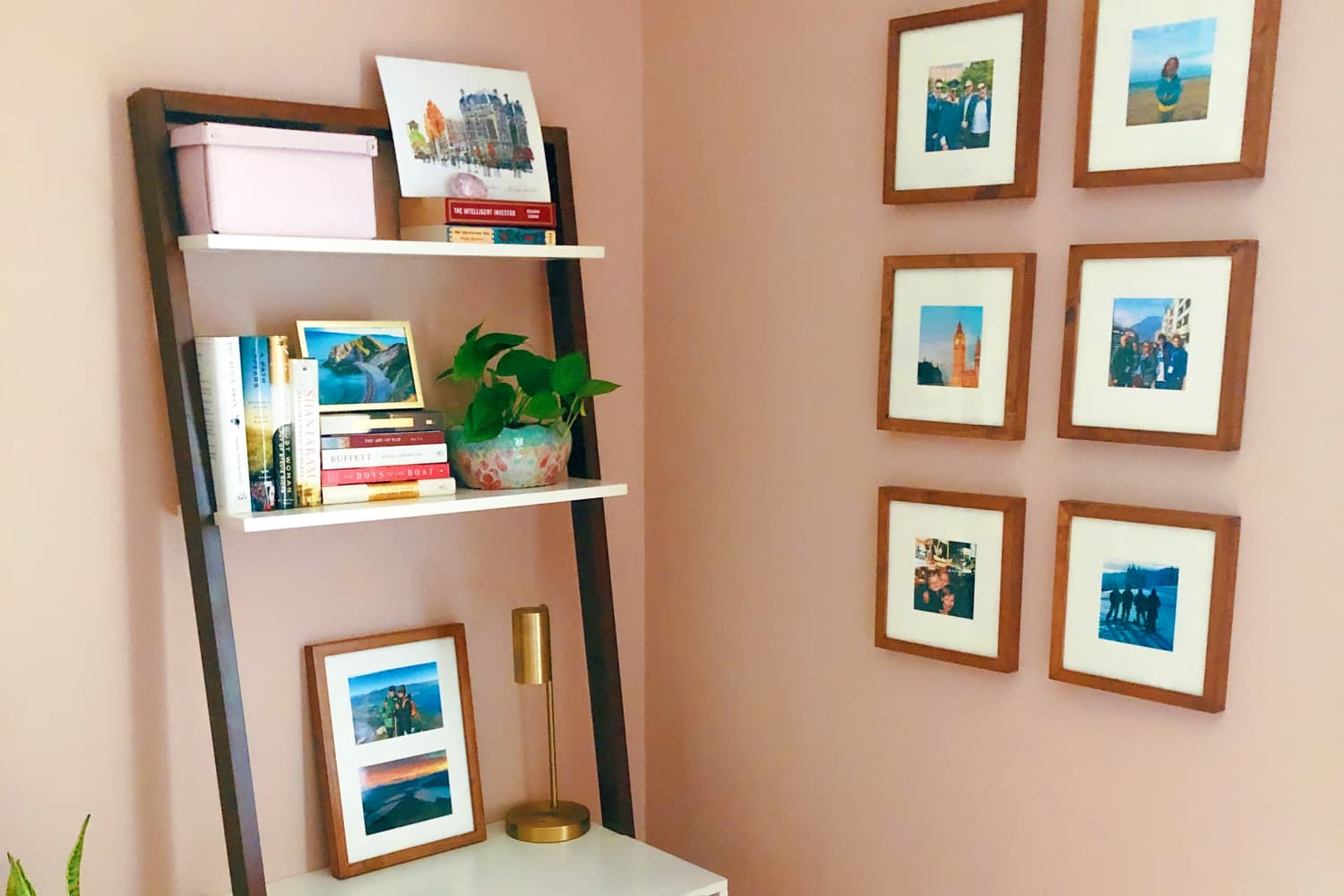 The Perfect Pink for a Home Office in a Small Living Room | Apartment ...