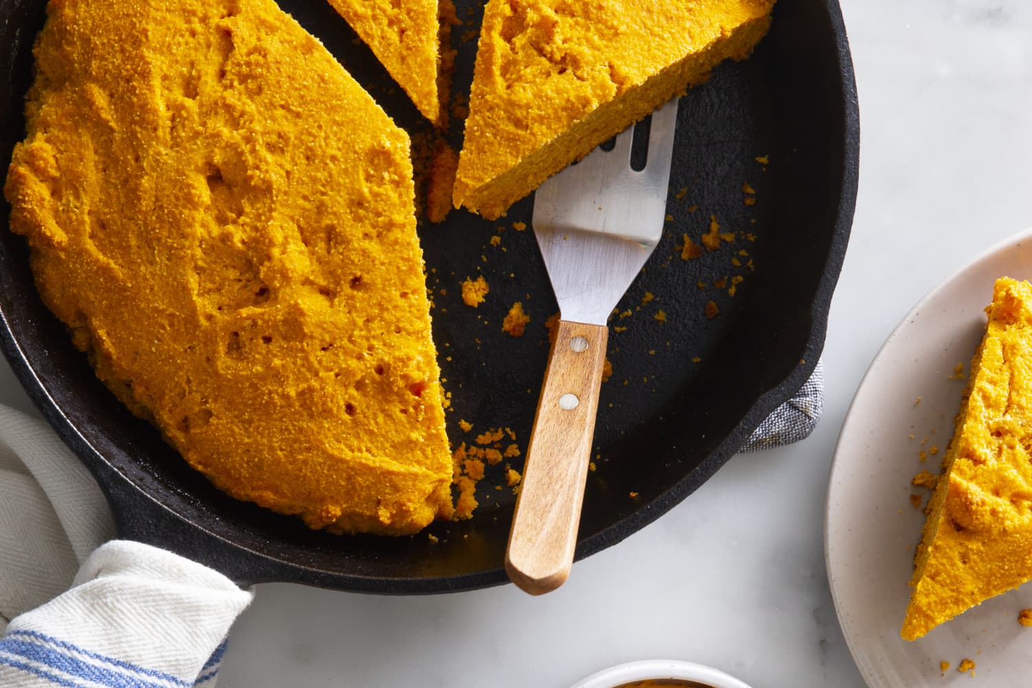 Tomato Skillet Cornbread with Hot Honey Tomato Butter Recipe | The Kitchn