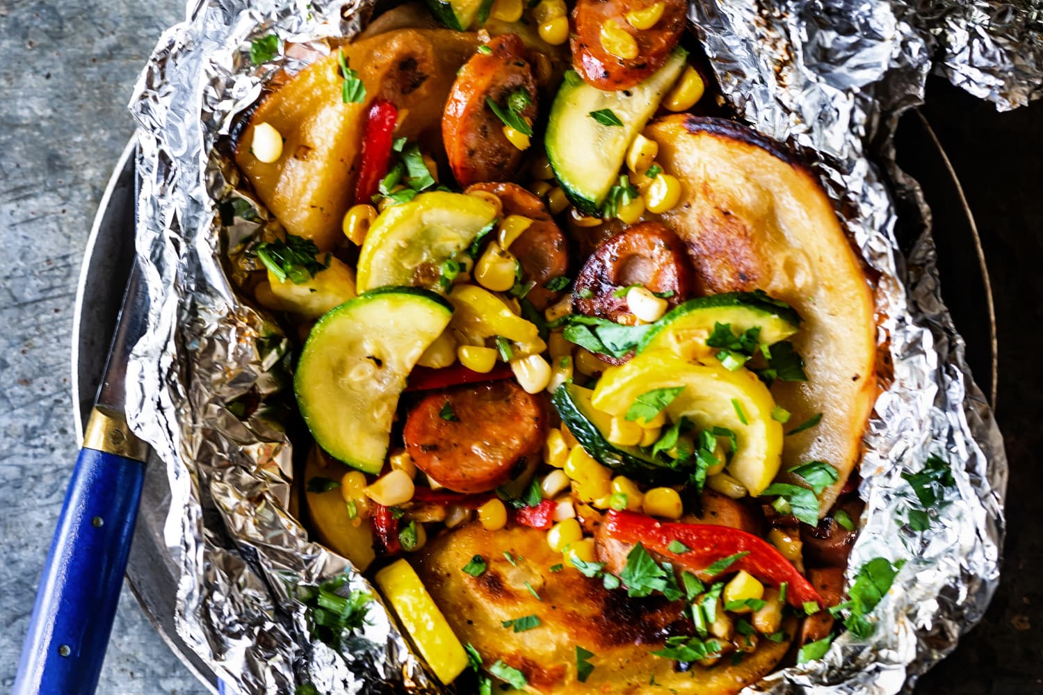 Grilled Pierogies and Sausage Foil Packet Dinner Recipe | The Kitchn