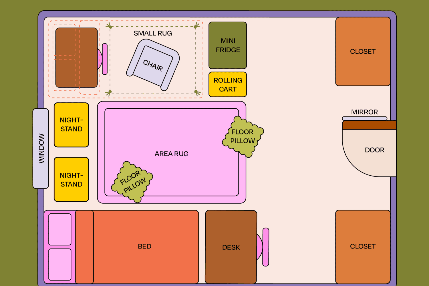 double bedroom layout
