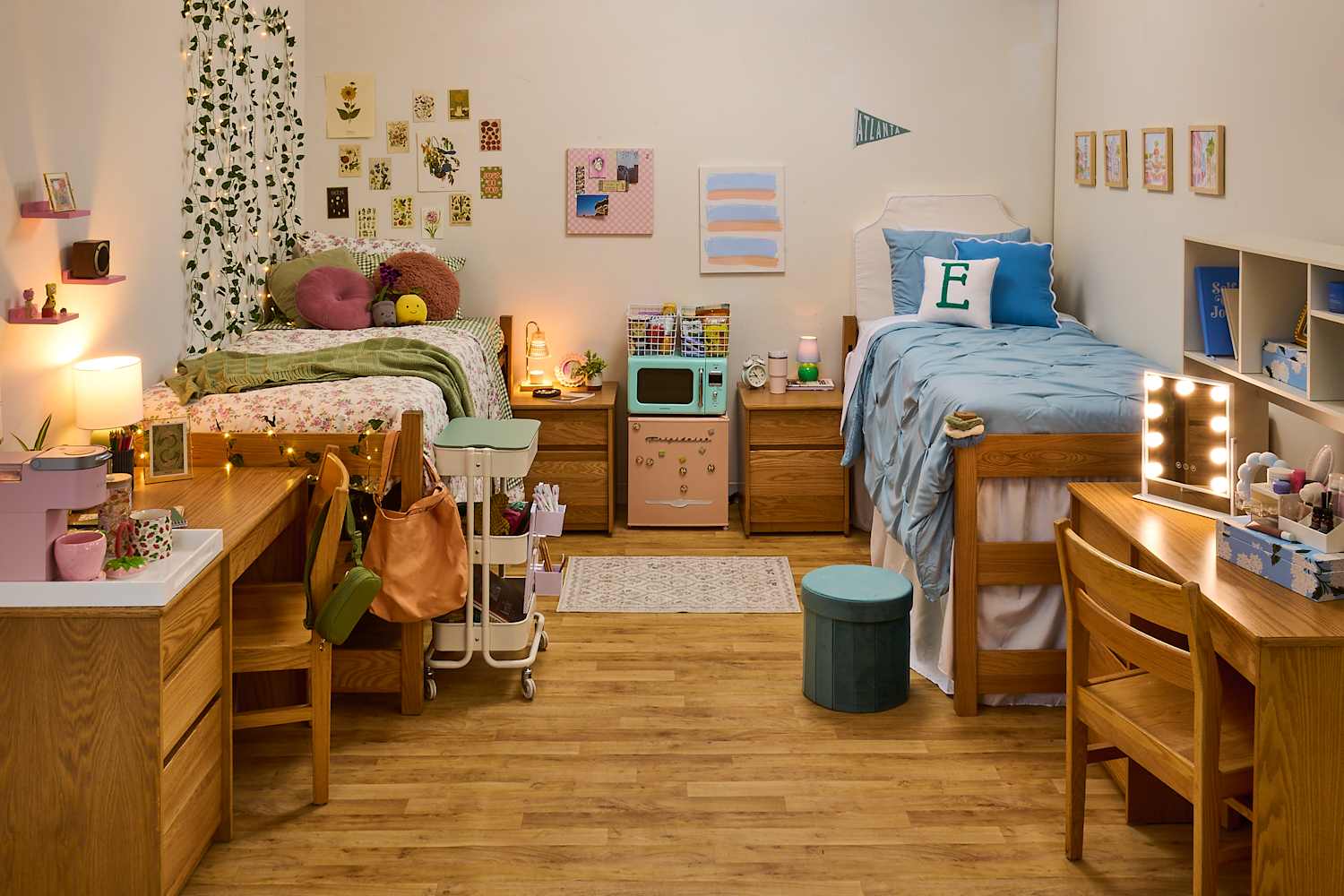 This DIY Bulletin Board Doubles as the Cutest Dorm Headboard | Dorm Therapy
