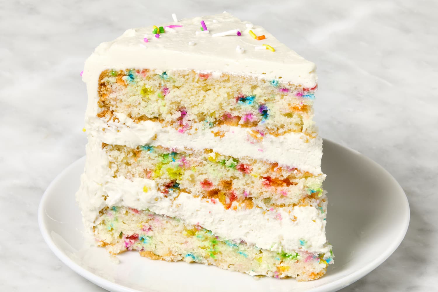 funfetti cake with jam