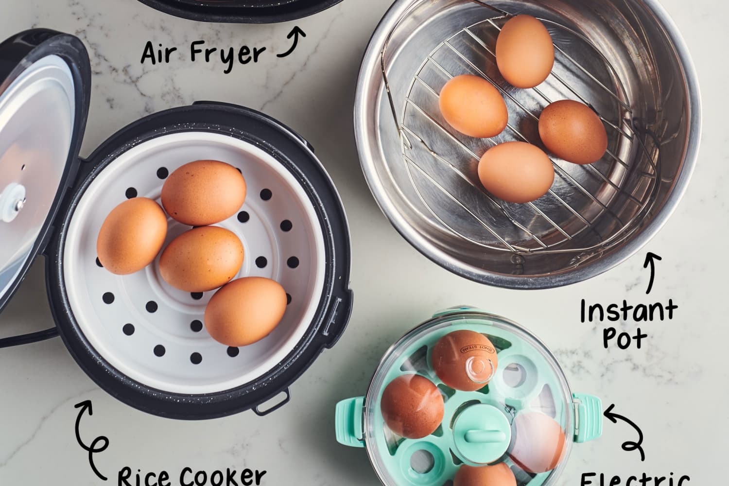 how to cook hard boiled eggs in a rice steamer