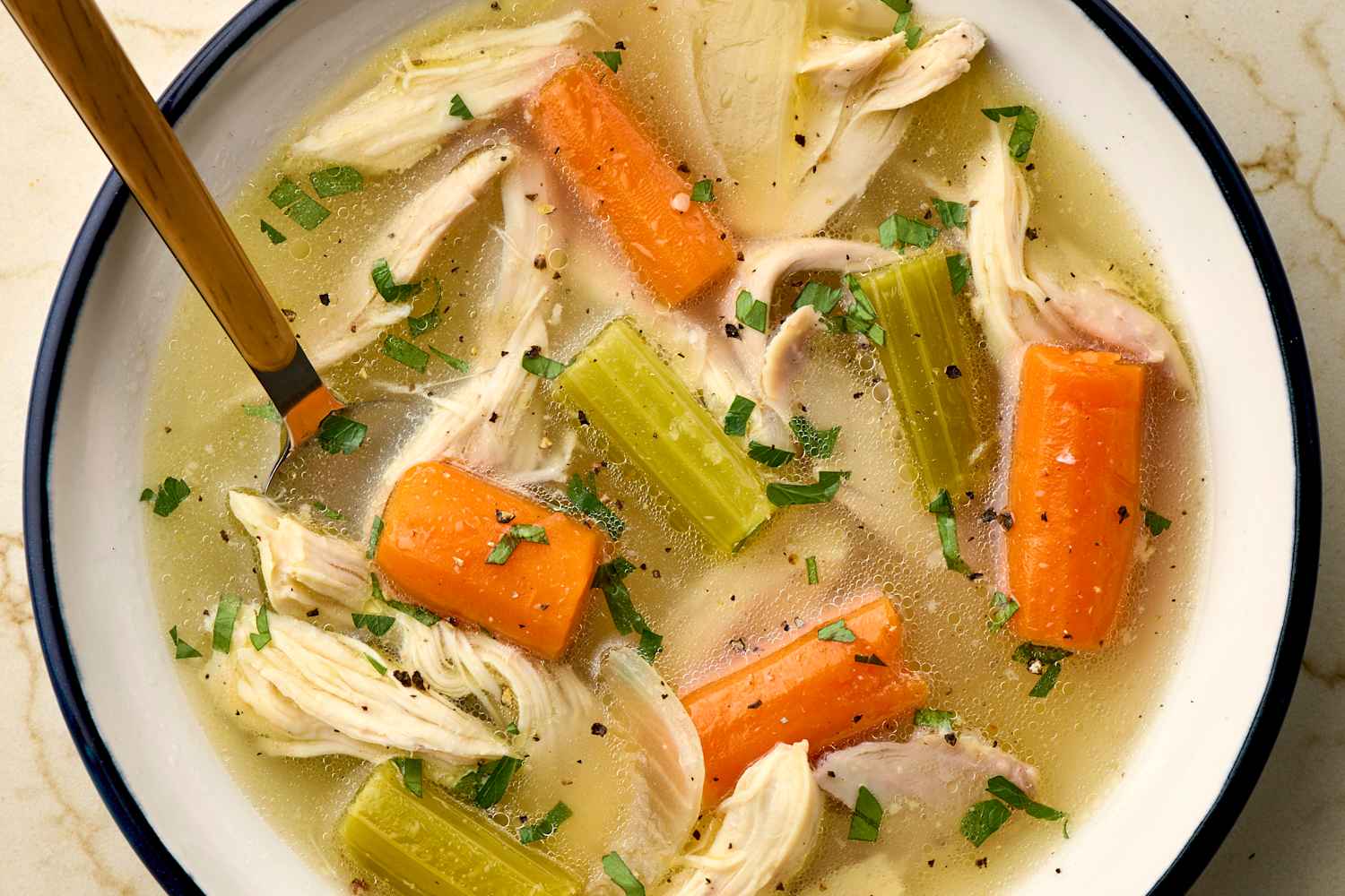 how to cook down a chicken for soup