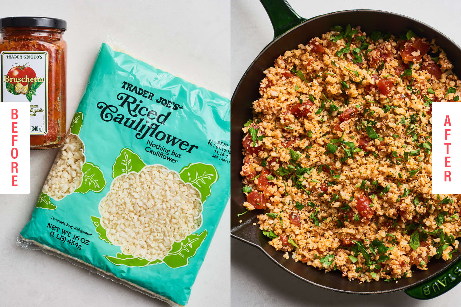 how to cook cauliflower rice from frozen