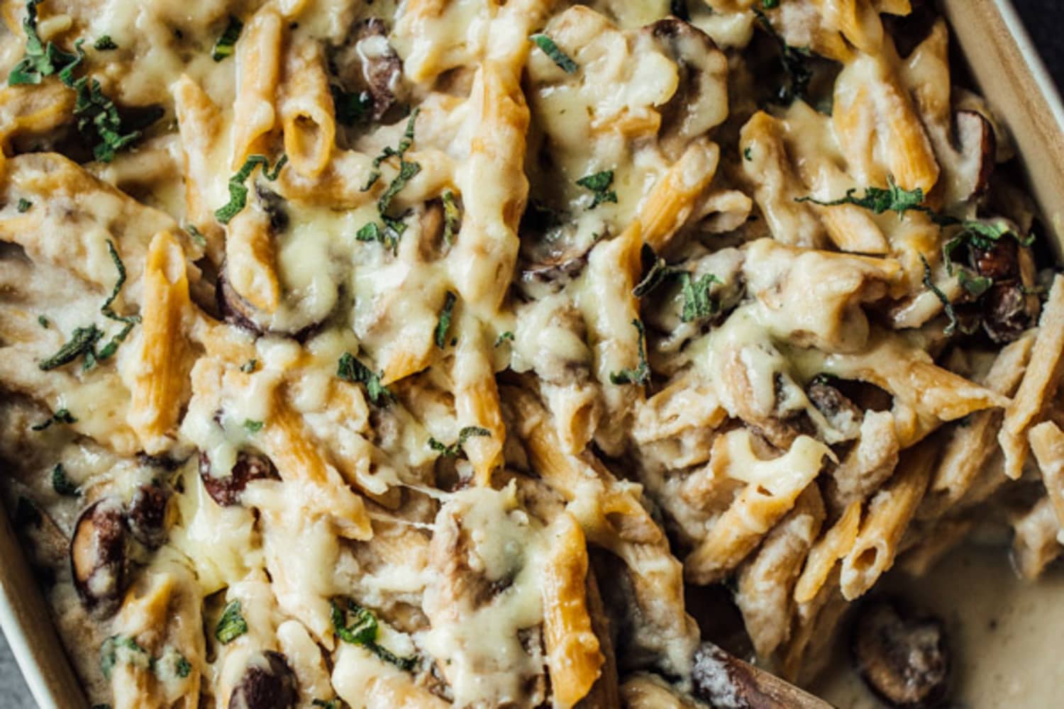how to cook mushrooms pasta bake