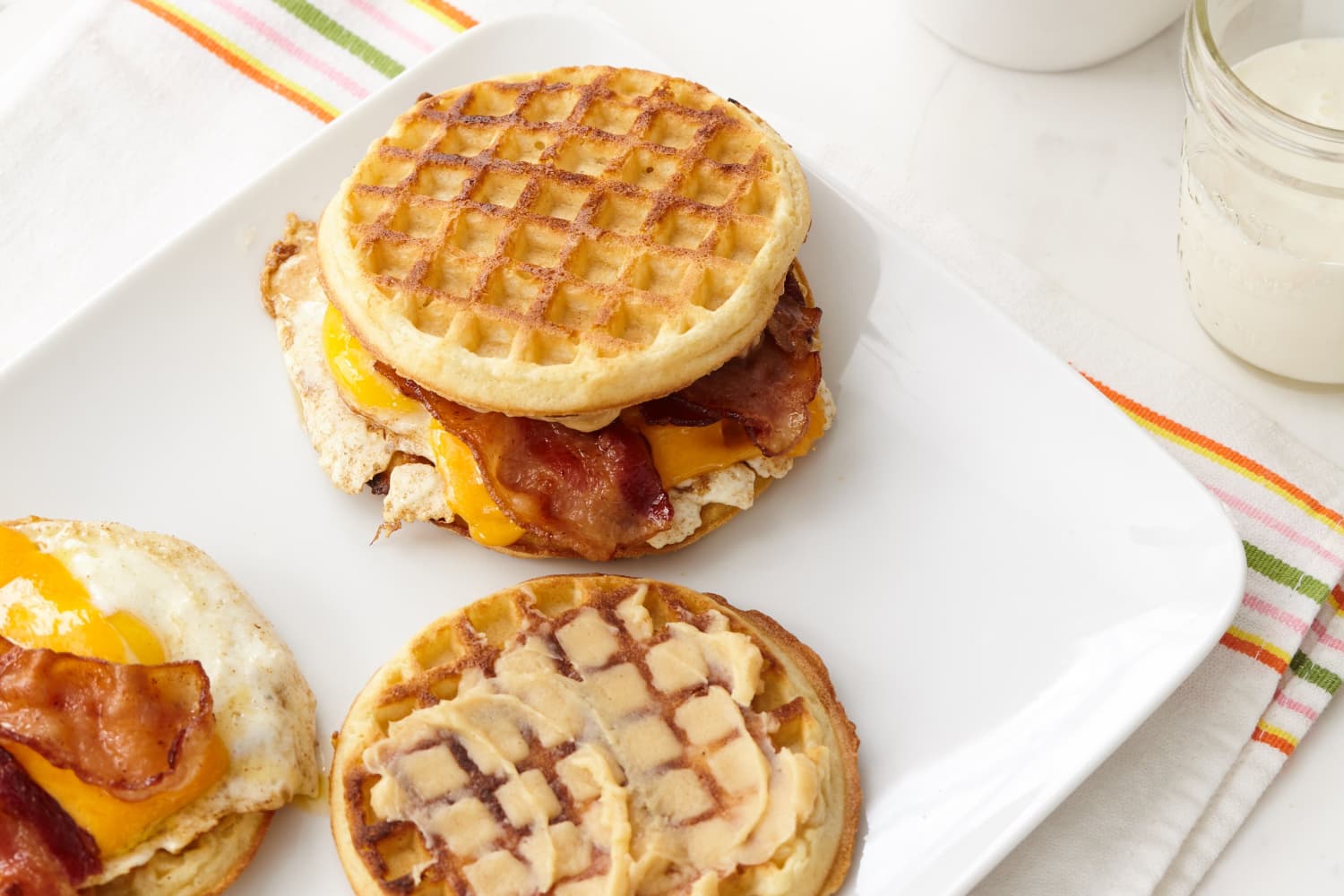 orange waffle egg