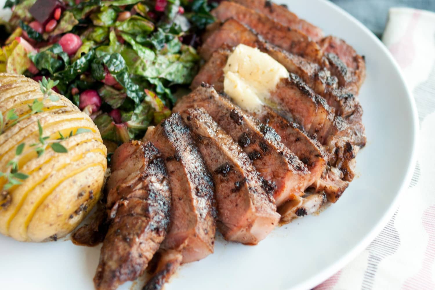 fancy steak dinner plate
