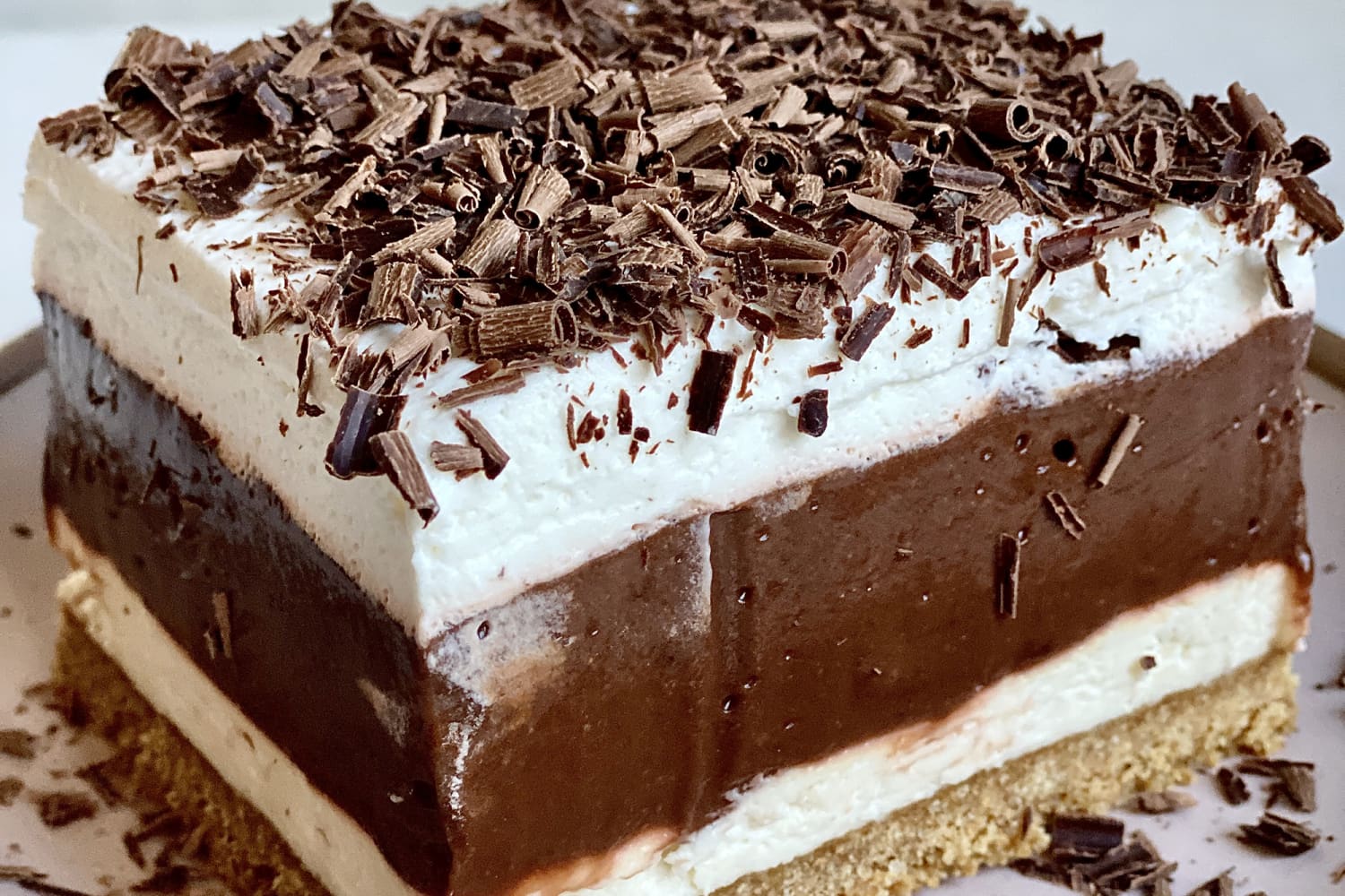 layer dessert with pudding