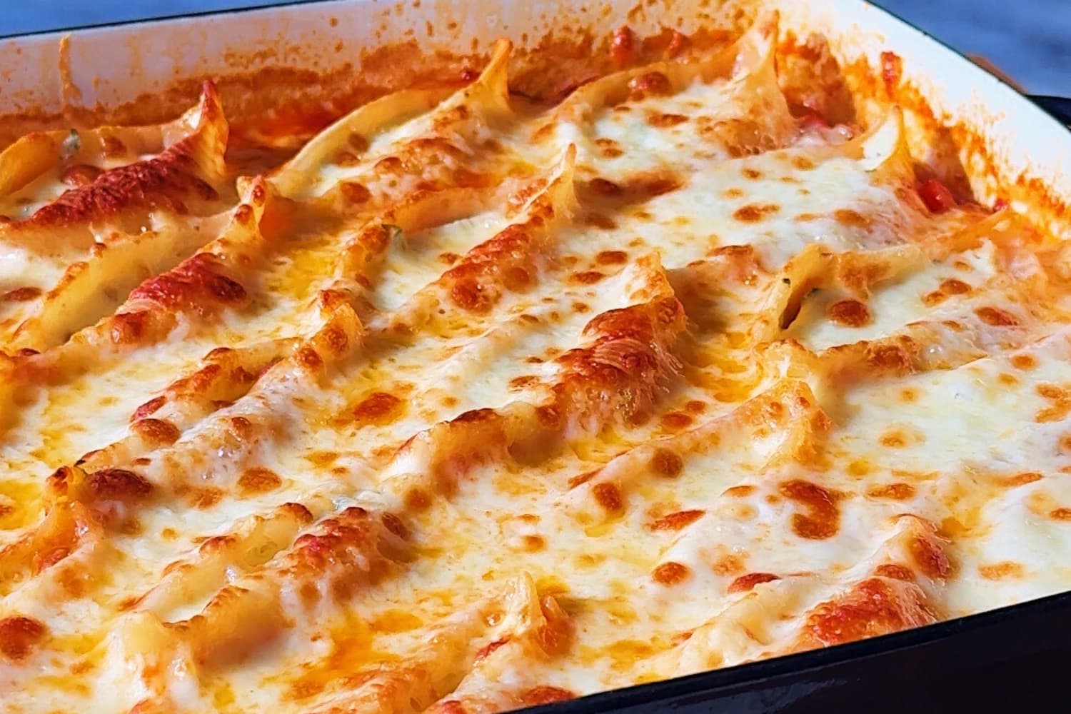 Cheese-Stuffed Pasta Shells Doused w/ Saucy Summer Veg Recipe | The Kitchn