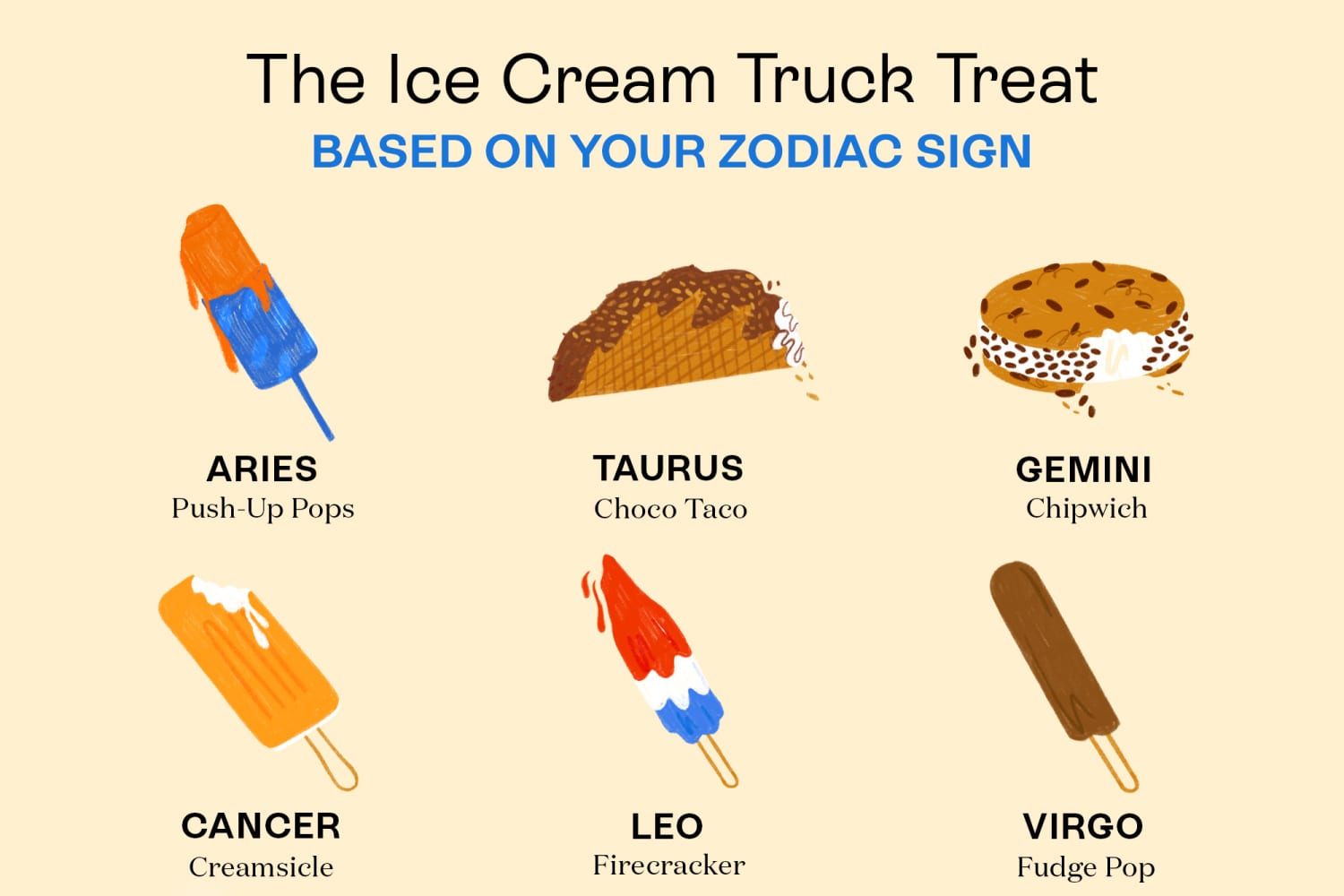 The Best Ice Cream Truck Treat Based On Your Zodiac Sign The Kitchn