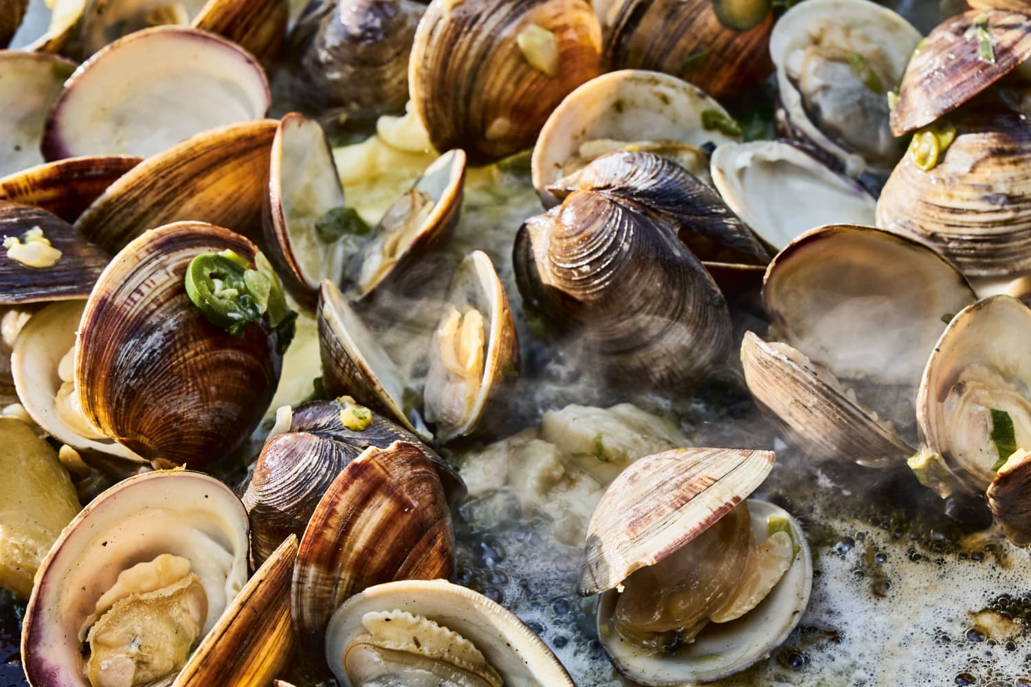 Buttery Pan Clams with Ginger and Scallions | The Kitchn
