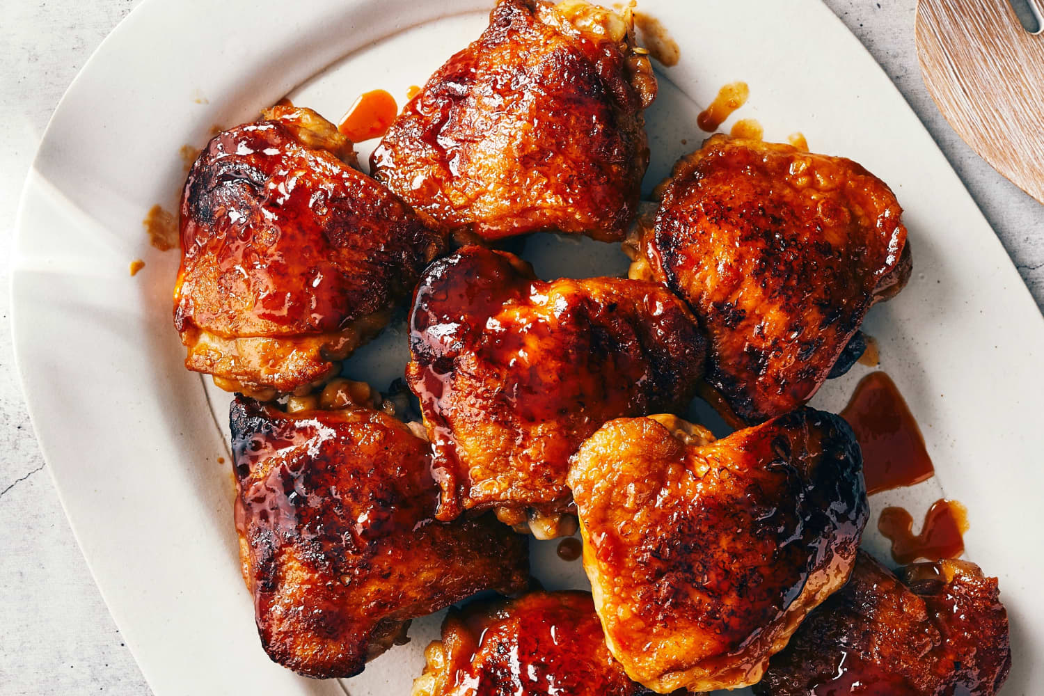 Crisped and Dipped Chicken Thighs Recipe | The Kitchn