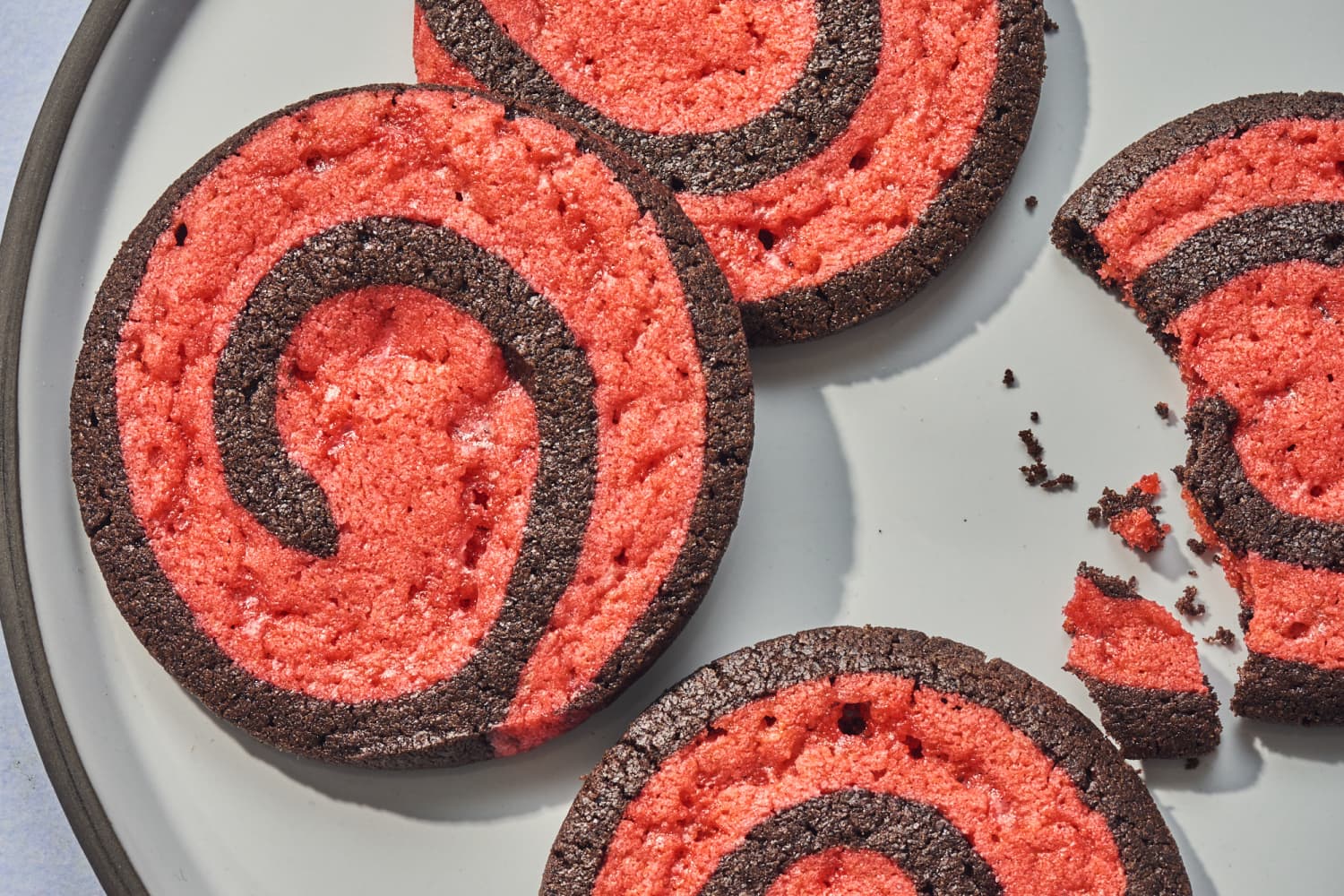 Black Cocoa and Peppermint Pinwheels Recipe | The Kitchn