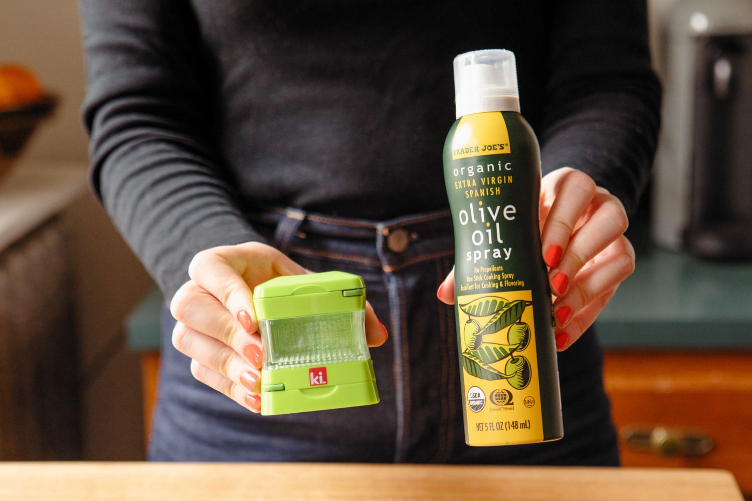 Garlic Press Cooking Spray Hack | The Kitchn