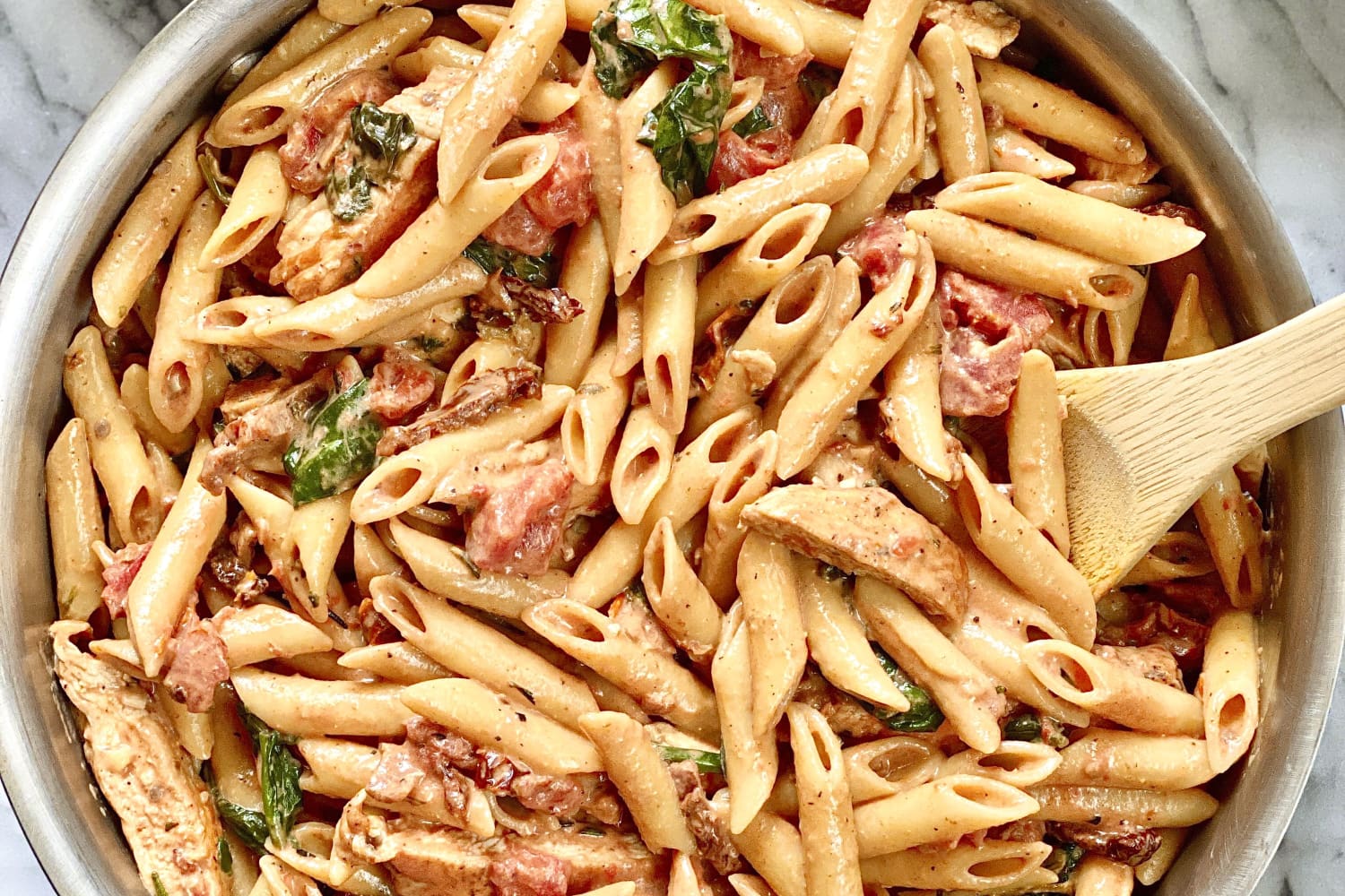 My Family Requests This Creamy Chicken Tuscan Pasta at Least Once a ...
