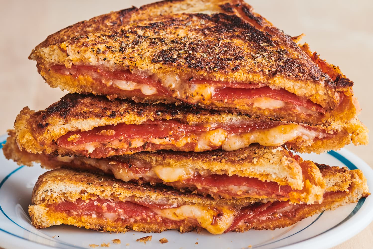 Cast Iron Pressed Pizza Sandwiches | The Kitchn