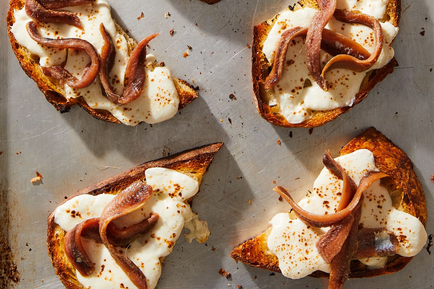 How to Make Mozzarella Anchovy Toast | The Kitchn